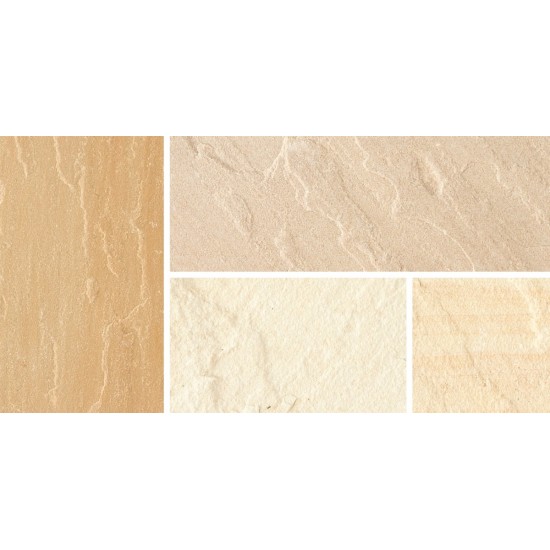 Fossil Buff - Natural Sandstone - NaturalStone Ranges - Patio Pack 15.30m2