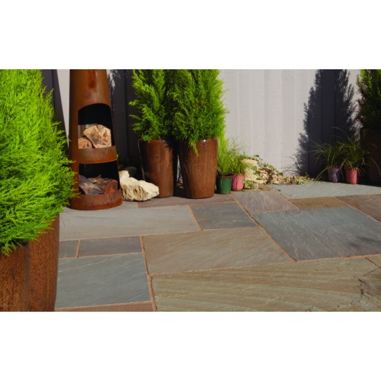 Rustic Buff - Blended Natural Sandstone - NaturalStone Ranges - Patio ...