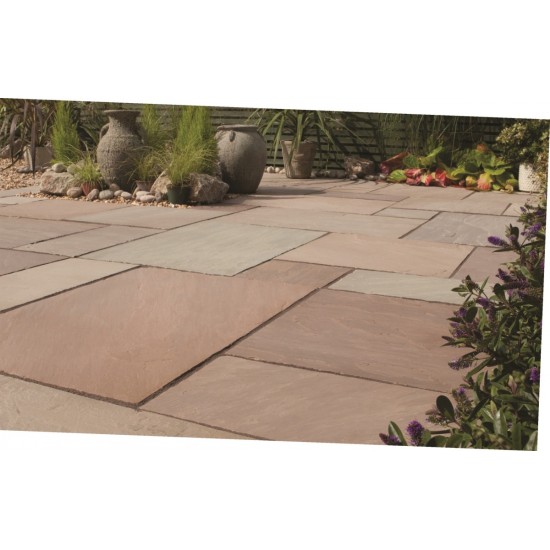 Rustic Buff - Blended Natural Sandstone - NaturalStone Ranges - Patio ...